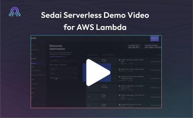 Sedai Serverless Demo Video for AWS Lambda
